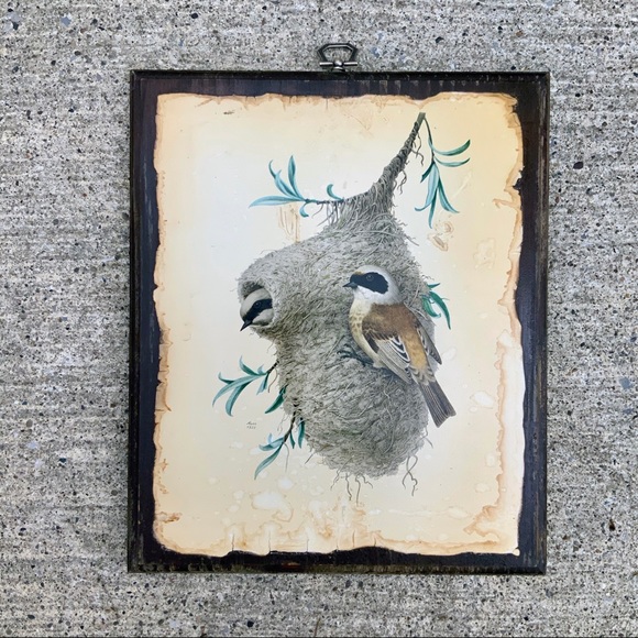 Vintage | Wall Decor | Vintage John Murr 956 Birds With Nest Wood ...